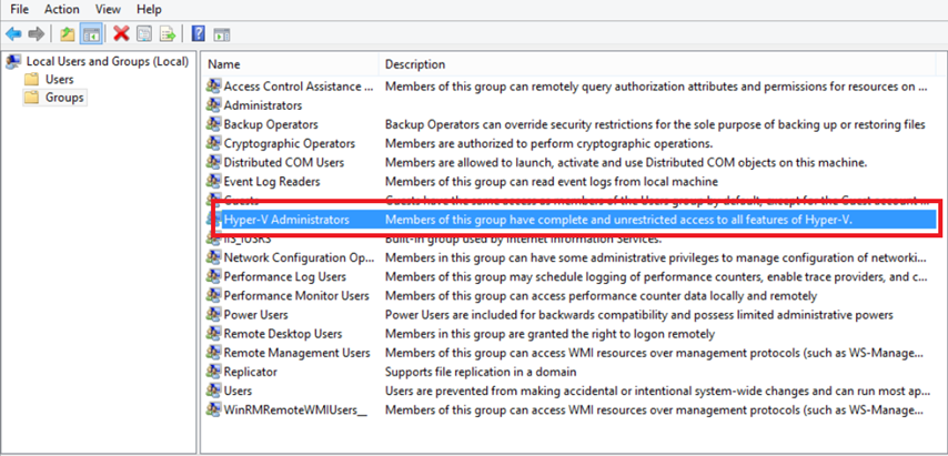 Manage host, VM access with a Hyper-V administrators security group | TechTarget