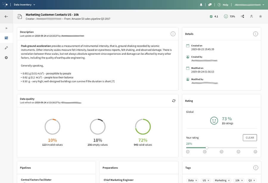 Talend Data Fabric Winter '20 update brings data inventory | TechTarget