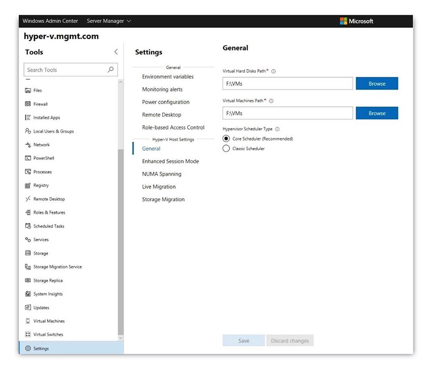 Types of Hyper-V scheduler for simultaneous multithreading in VMs ...