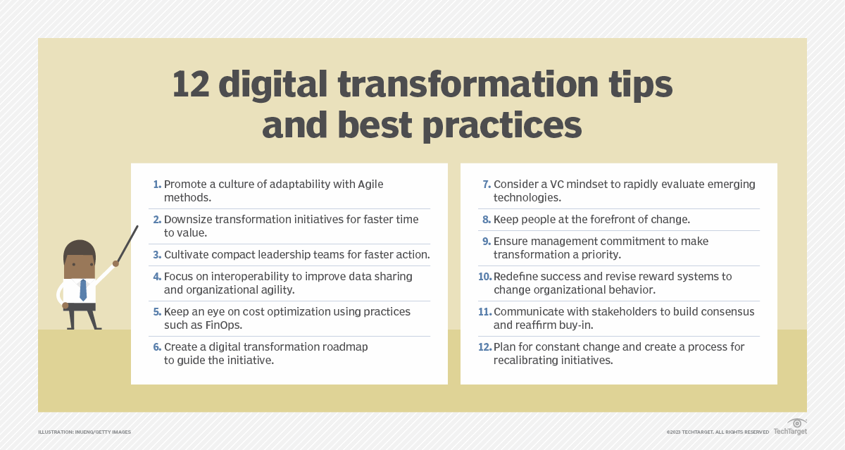 12 digital transformation tips and best practices | TechTarget