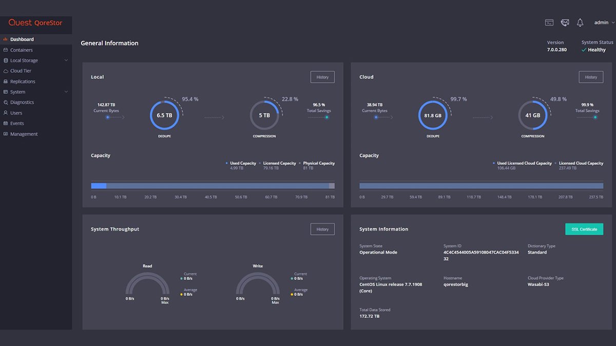 Quest Software's QoreStor adds direct link to cold cloud | TechTarget
