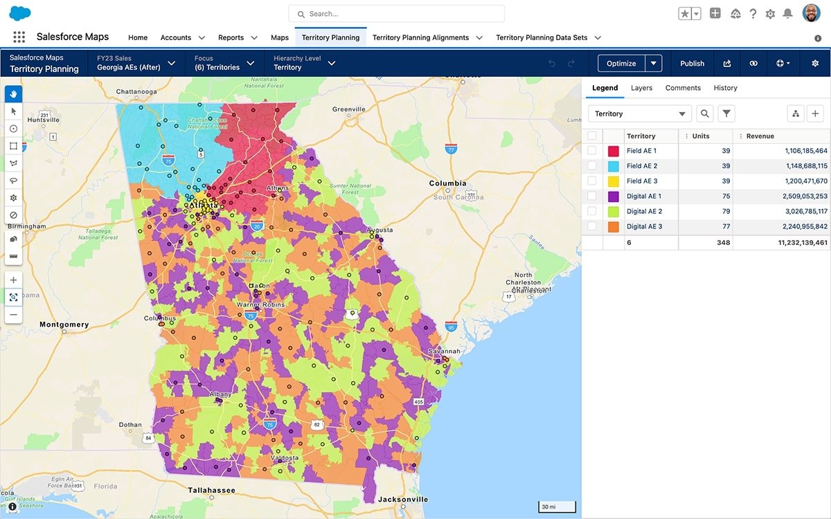 Salesforce expands CRM maps for sales-team territories | TechTarget