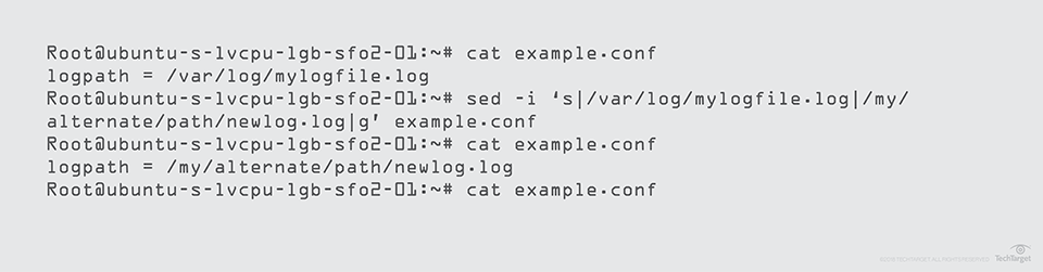 A look at fundamental Linux sed commands | TechTarget